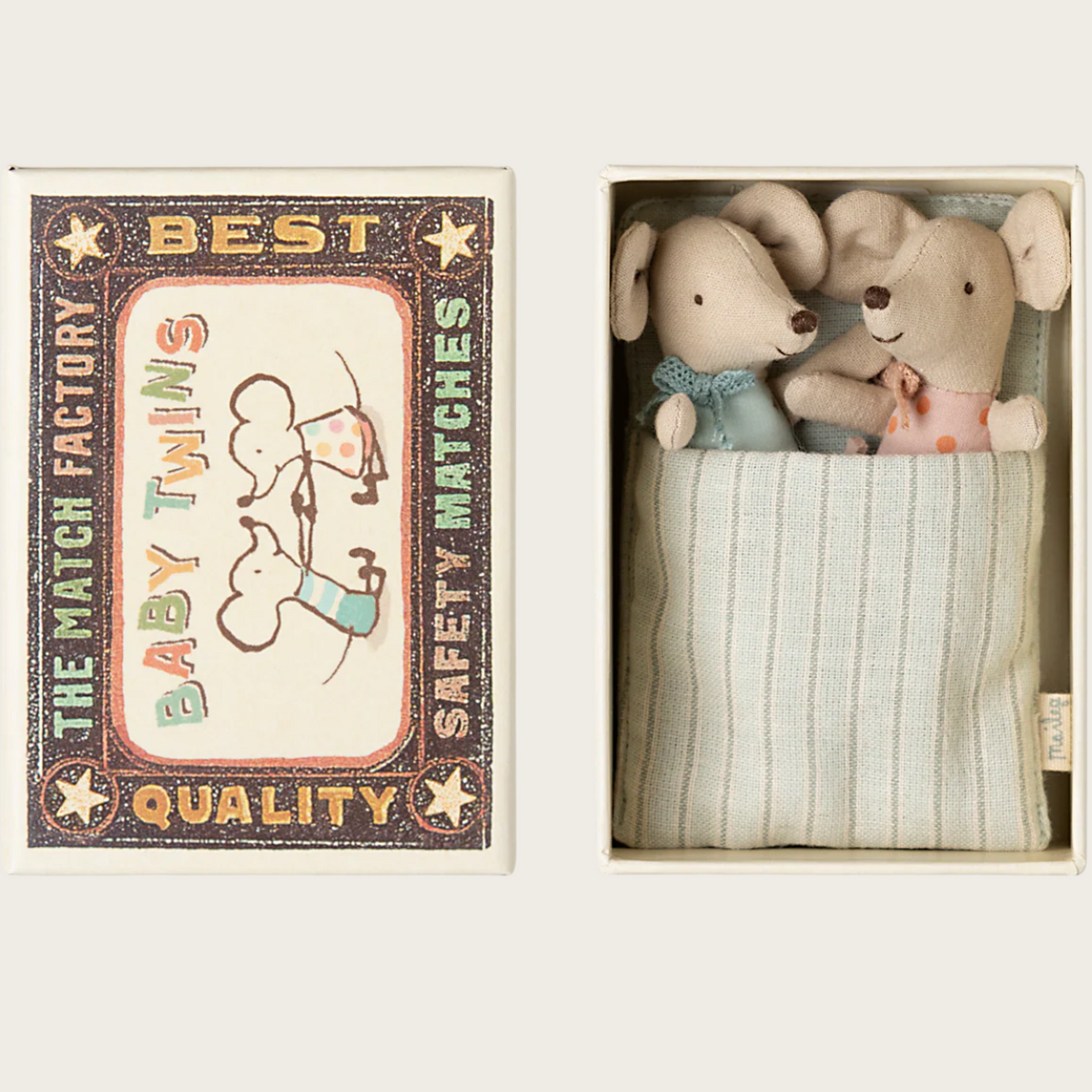 SECONDS - Maileg Baby Mice Twins In Matchbox – Winter's Moon Limited