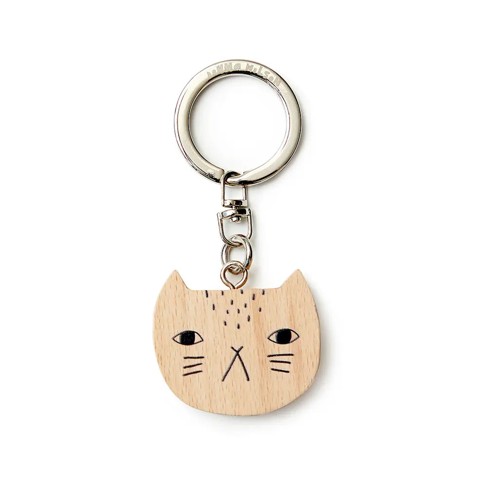 Wooden Cat Keyring by Donna Wilson – Winter's Moon Limited