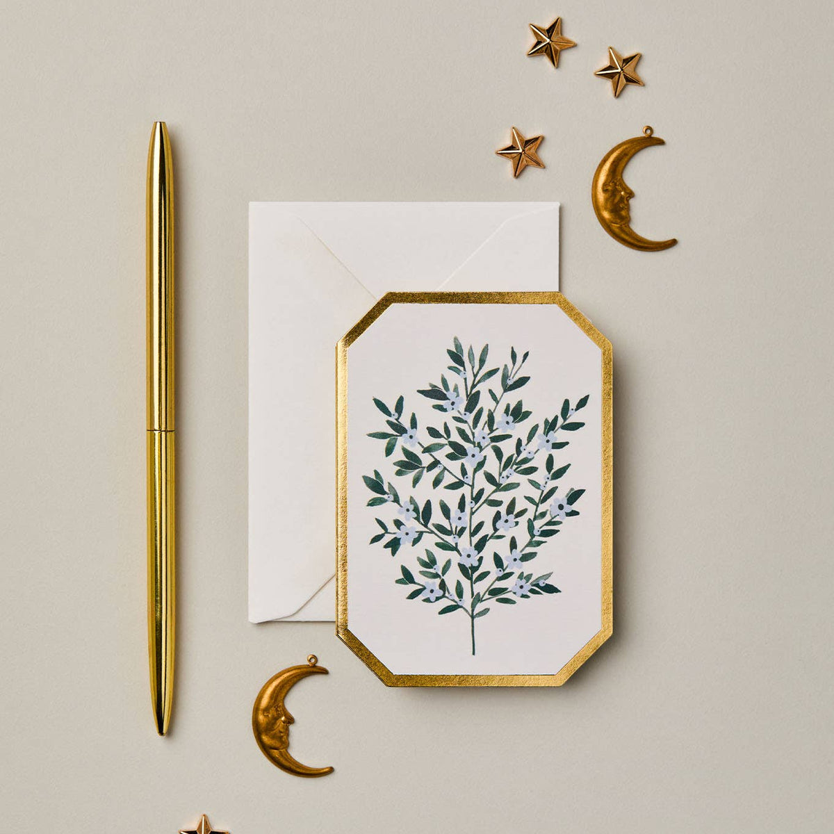 'Forget Me Not' Die Cut Botanical Greetings Card – Winter's Moon Limited