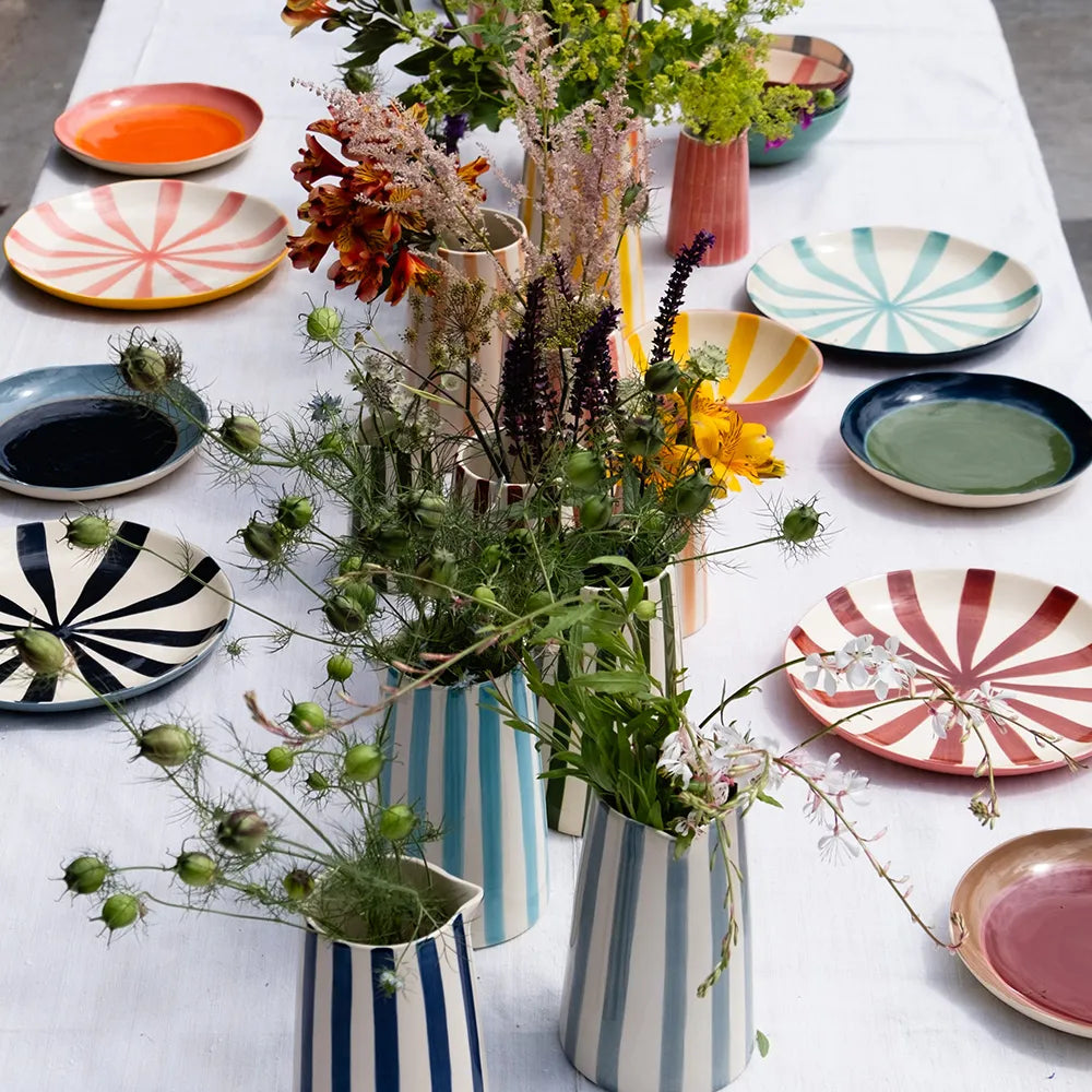 Striped Supper Plates – Winter's Moon Limited