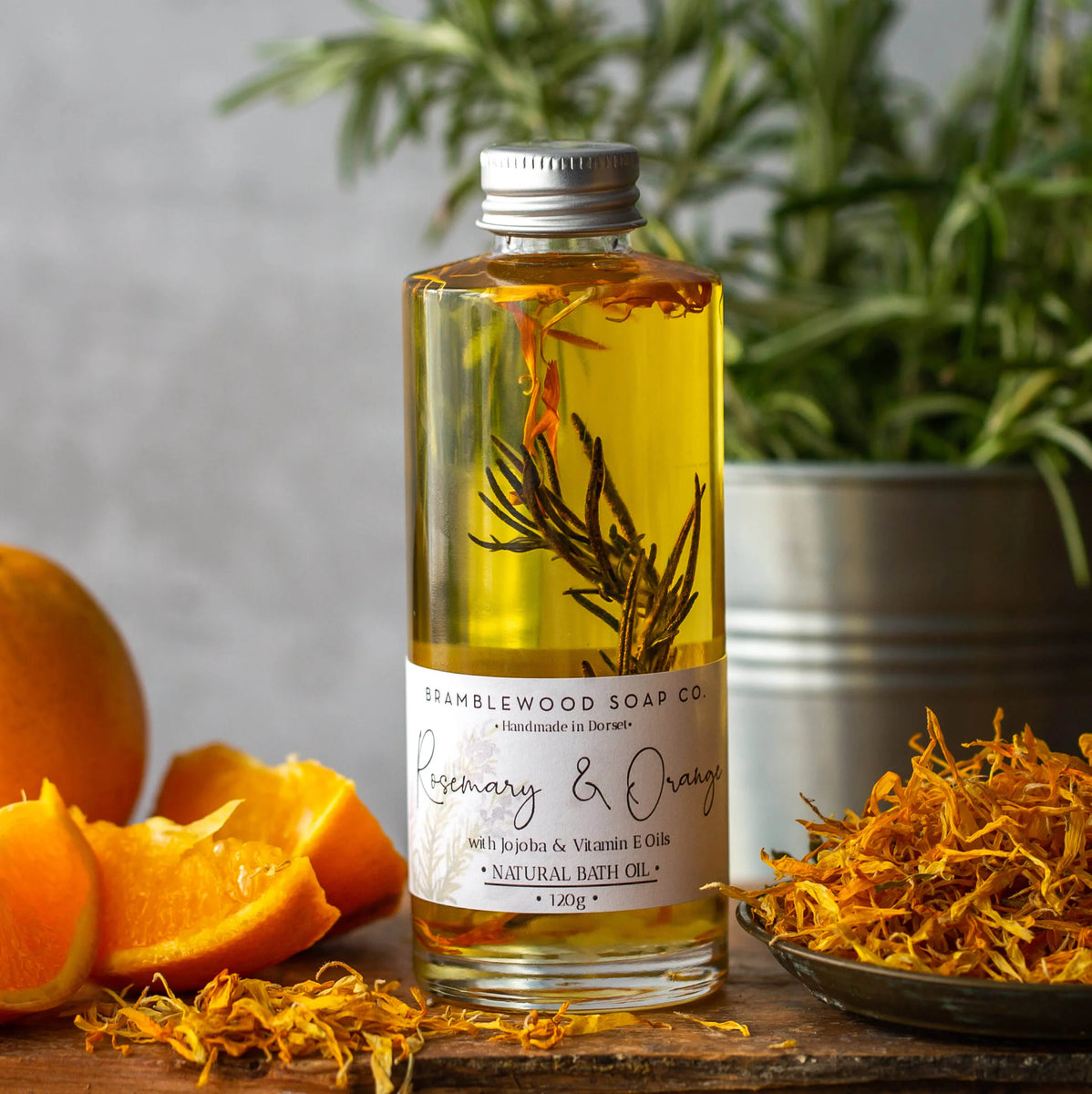 Luxury Bath Oil - Rosemary & Orange – Winter's Moon Limited