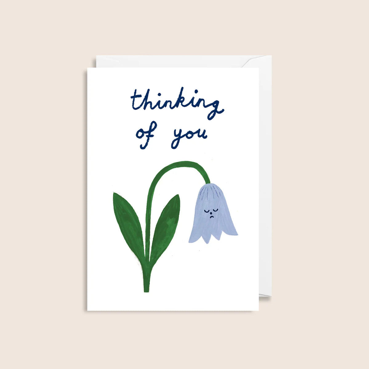 'Sad Flower' Mini Greetings Card – Winter's Moon