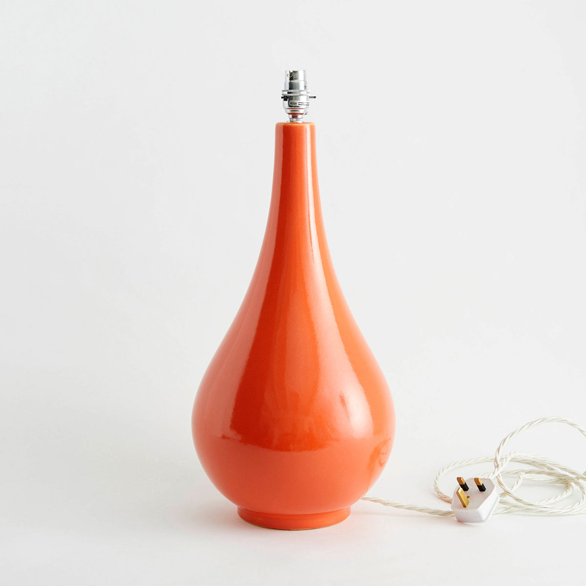 Large Ceramic Lamp Base, Orange | Winter's Moon – Winter's Moon Ltd.