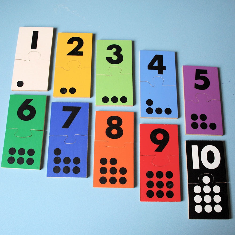 Vintage Wooden Plywood Number Puzzle – Winter's Moon Limited