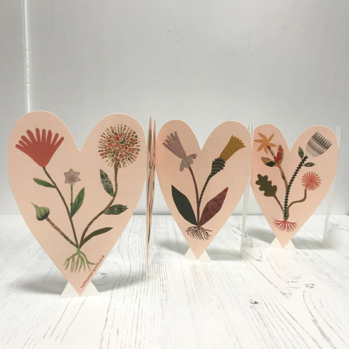 Floral Heart Concertina Greetings Card – Winter's Moon Ltd.